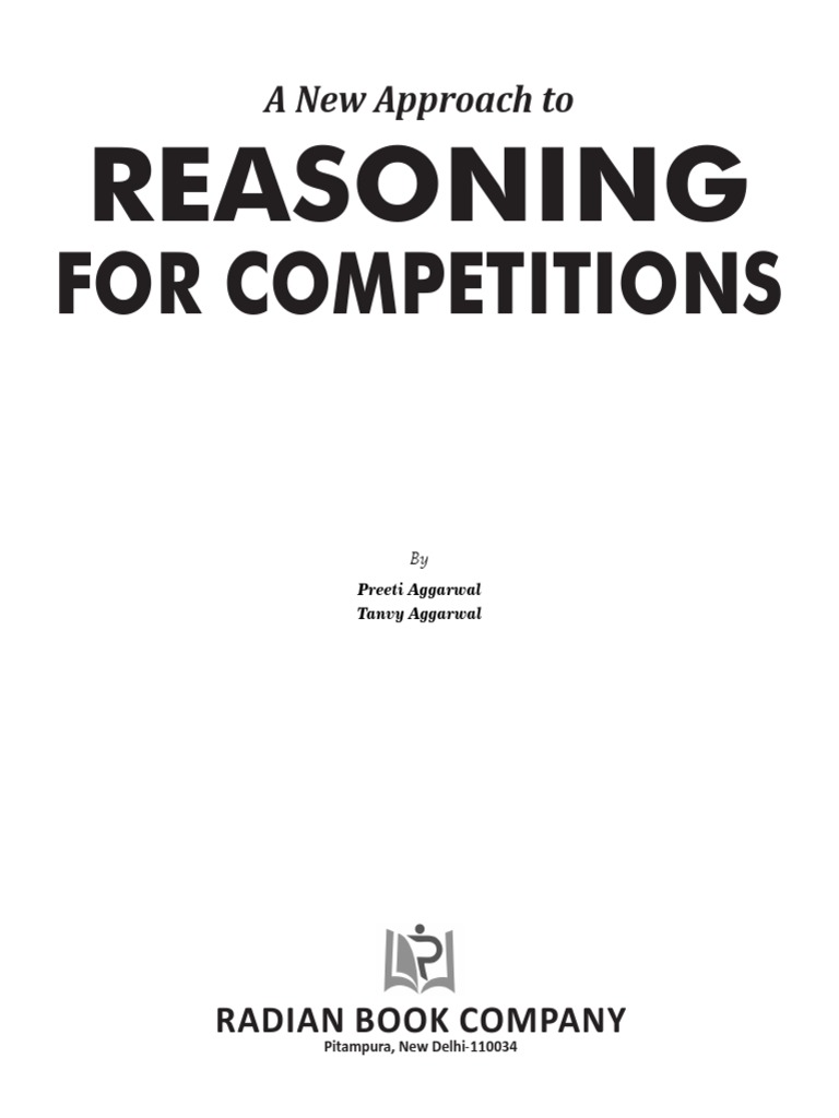 A New Approach To Reasoning Book For Competitive Exams From The House ...