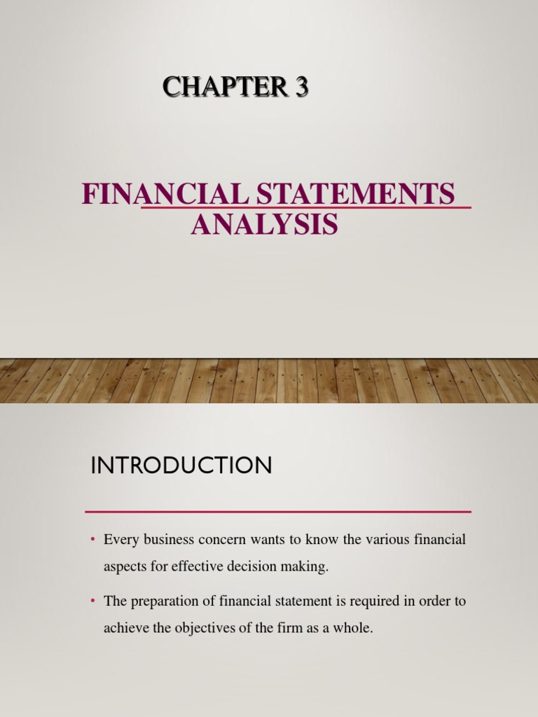 Chapter 3 Financial Statement Analysis | PDF | Balance Sheet | Income ...