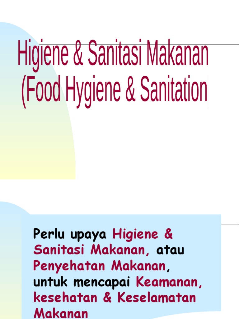Hygiene and Sanitasi Makanan FB | PDF