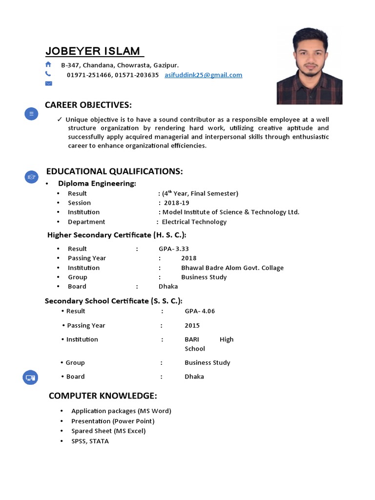 CV of MD. Asif Uddin Khan | PDF