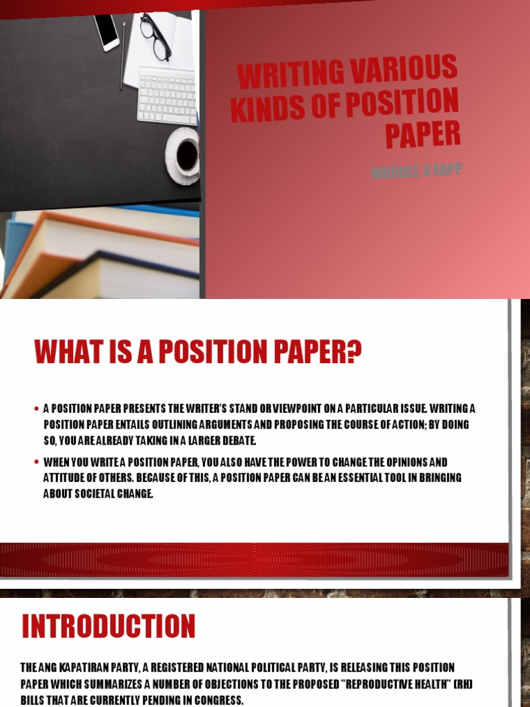 Writing Various Kinds of Position Paper | PDF | Birth Control | Sexual ...