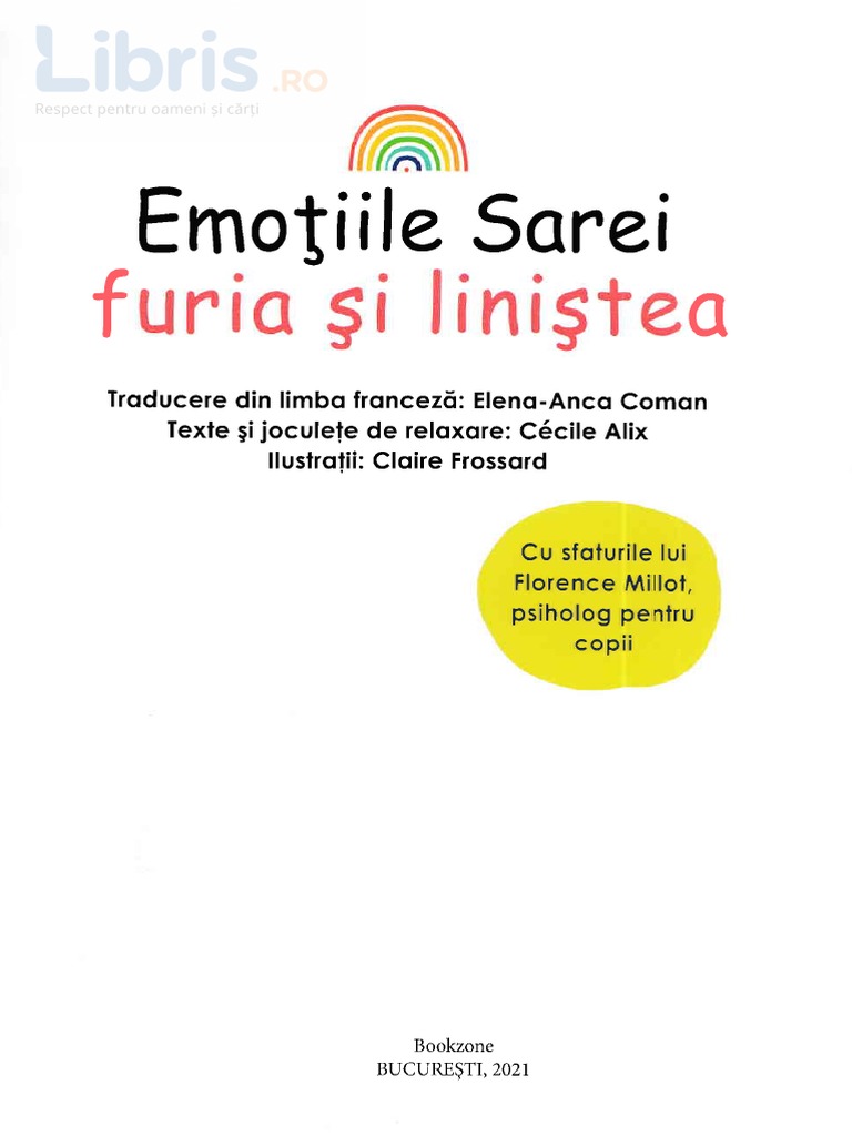 Emotiile Sarei Furia Si Linistea - Cecile Alix, Claire Frossard | PDF