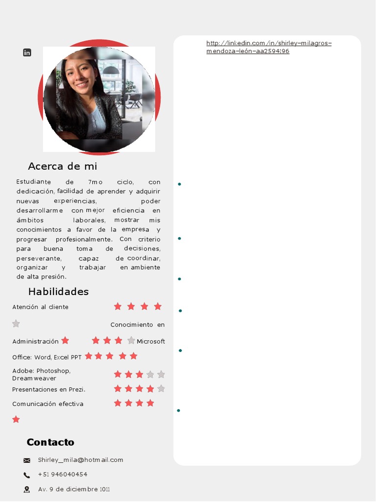 modelo de cv[1] | PDF | Perú | Business