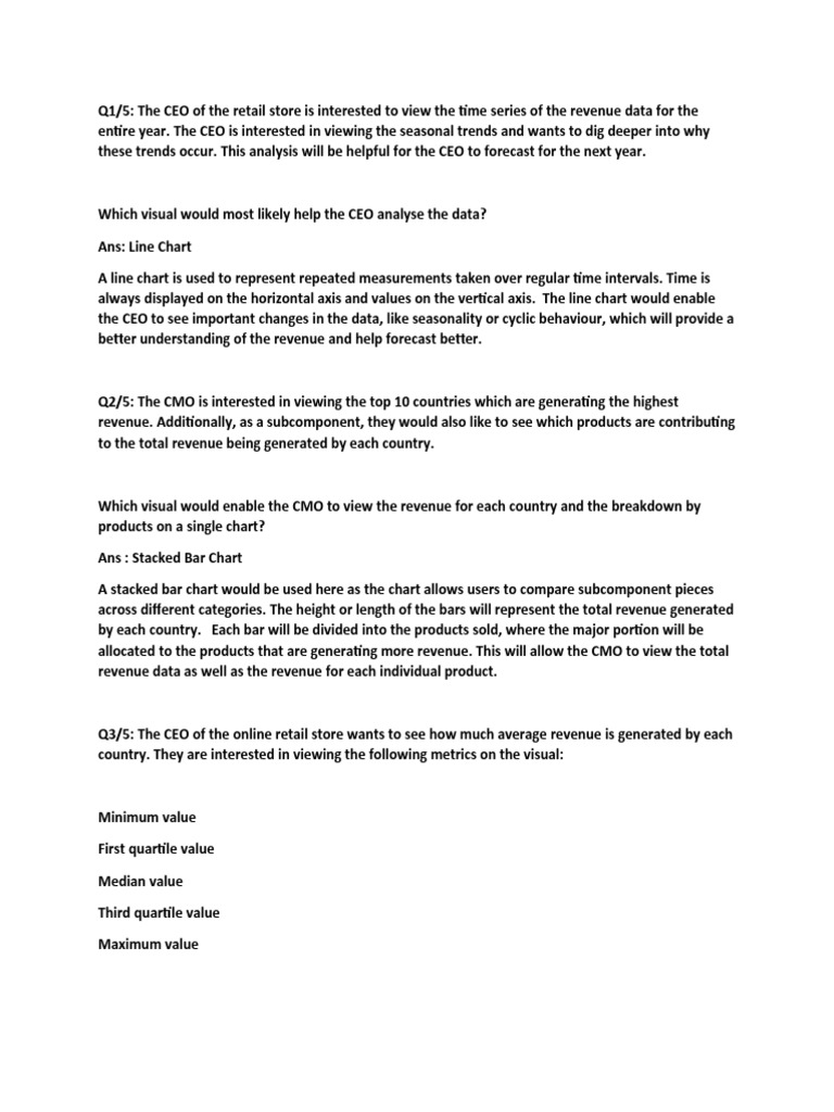 Task 2 Choosing The Right Visuals | PDF | Business