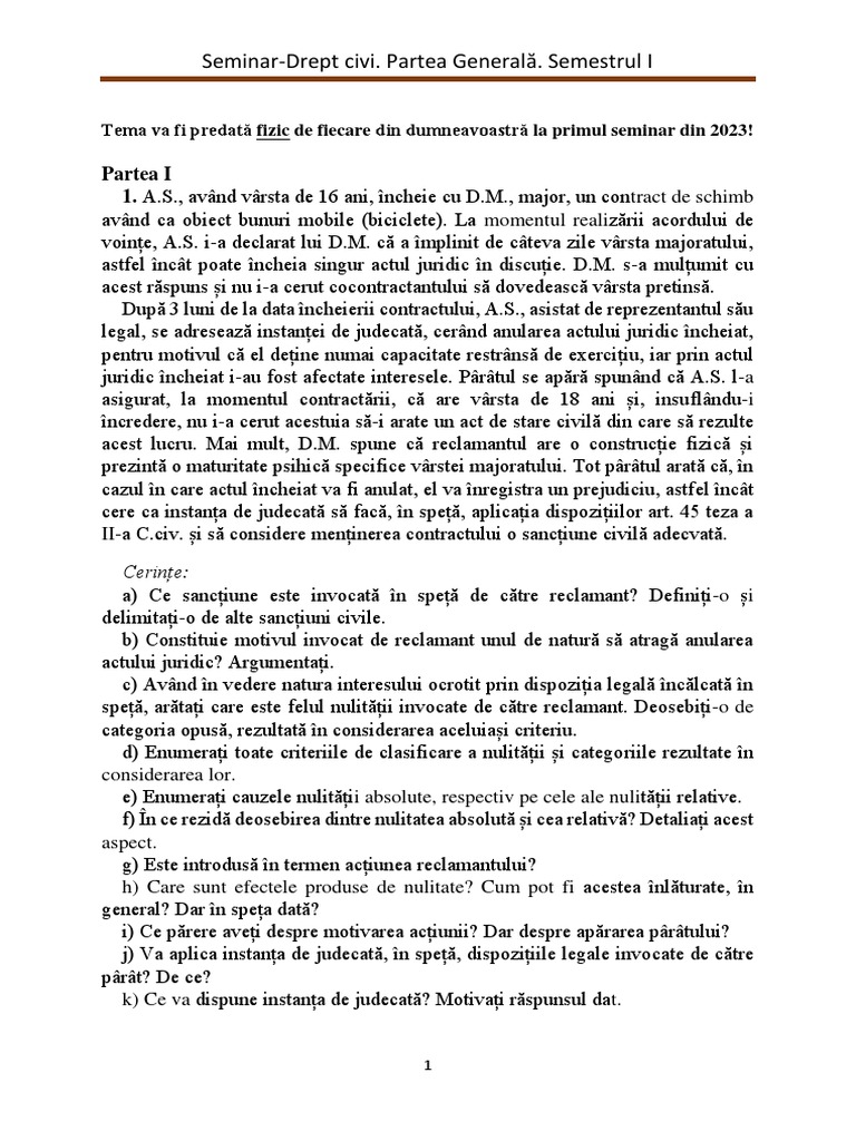 Tema Nulitatea | PDF