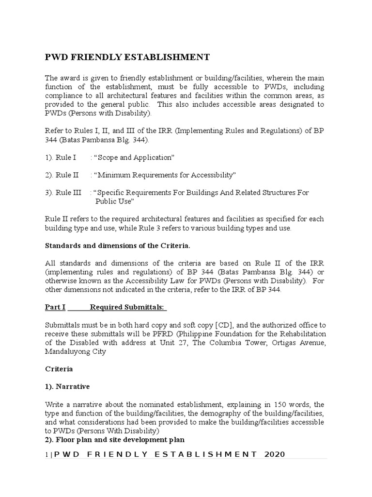 PWD Friendly Establishment | Download Free PDF | Stairs