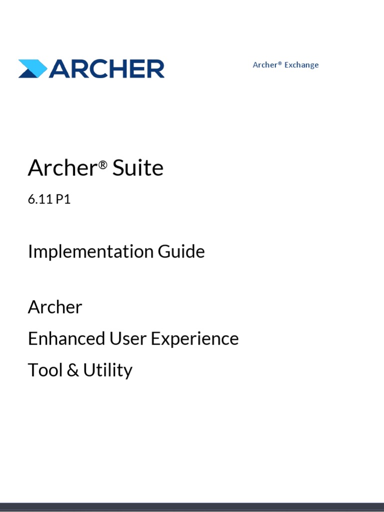 Archer Enhanced User Experience Tool & Utility 6.11 P1 Implementation Guide | PDF | Icon ...