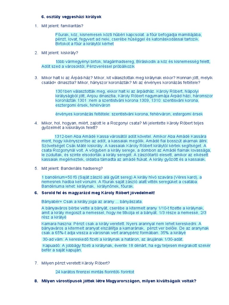 Vegyes-Házi Királyok | PDF