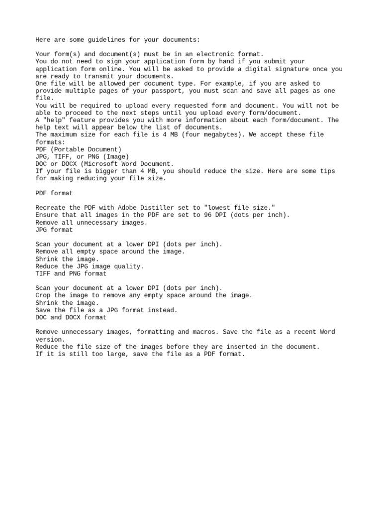 Document Upload Guidelines | PDF | Computers