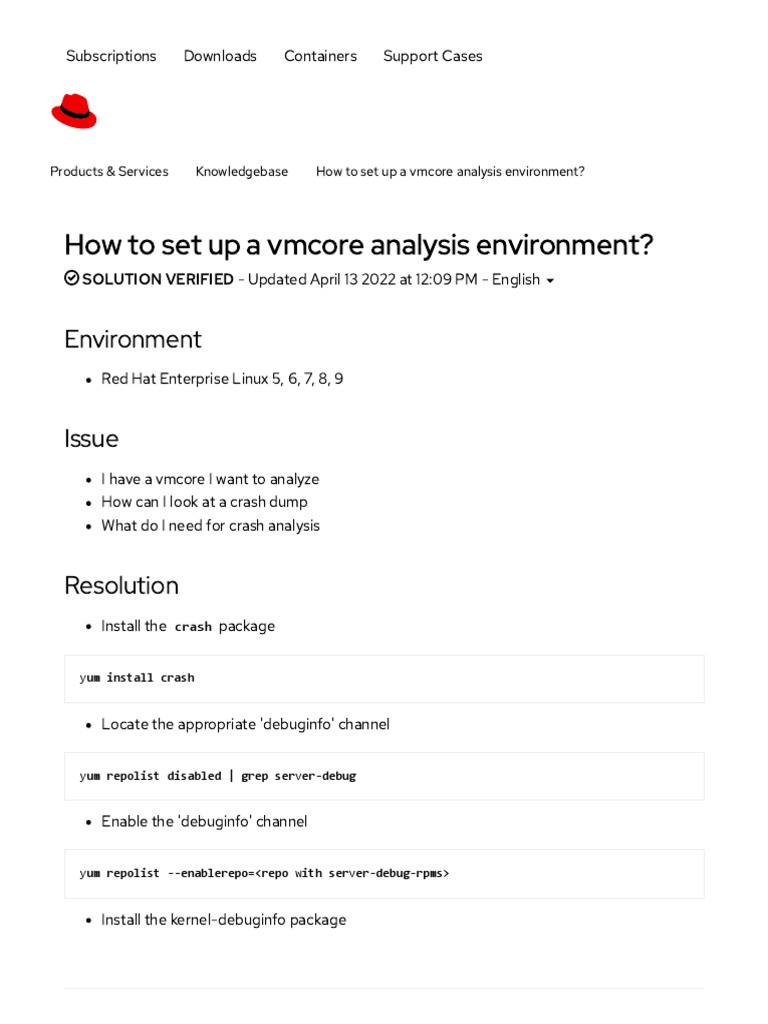 How To Set Up A Vmcore Analysis Environment | PDF | Linux | Free Software