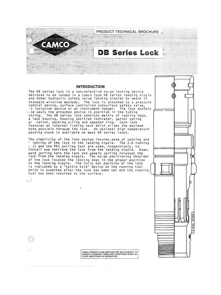 12 Camco DB Lock Technical Brochure | PDF