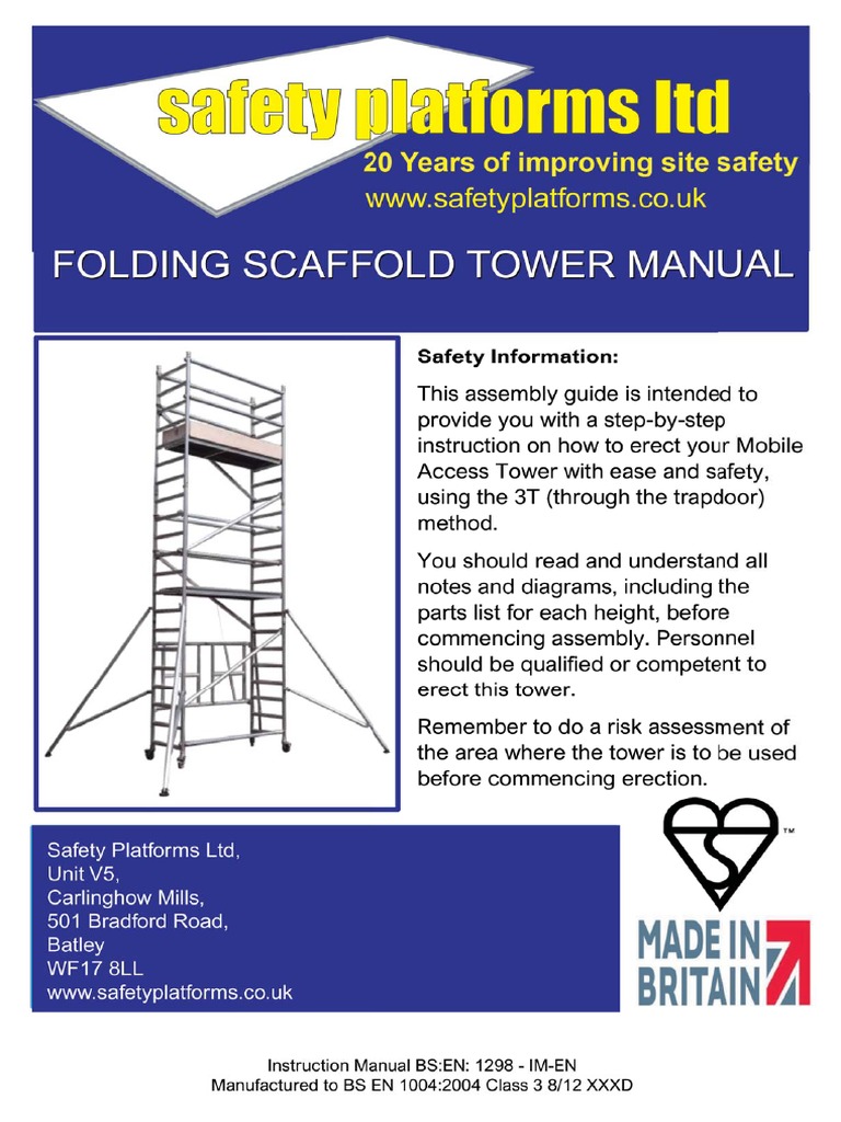 Folding Scaffold Tower Guide | PDF