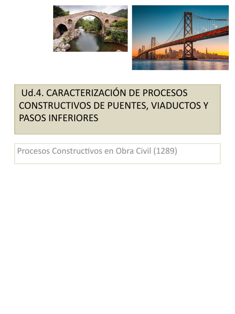 Ud4. Puentes y Pasos | PDF | Puente | Hormigón