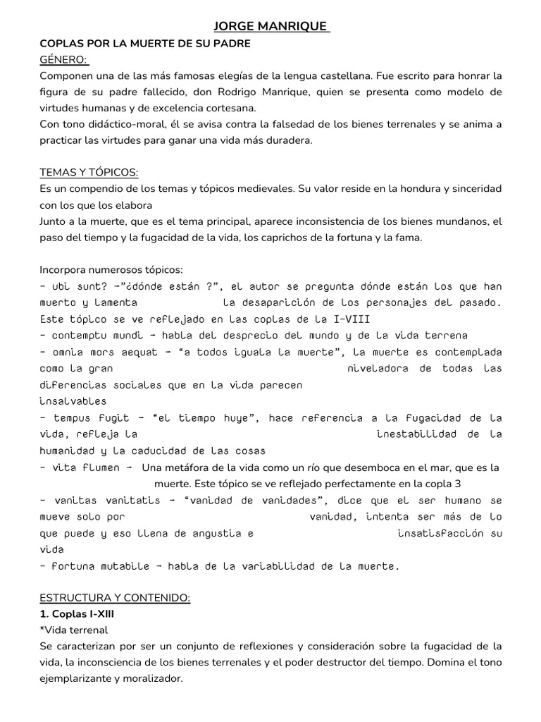 Jorge Manrique | PDF