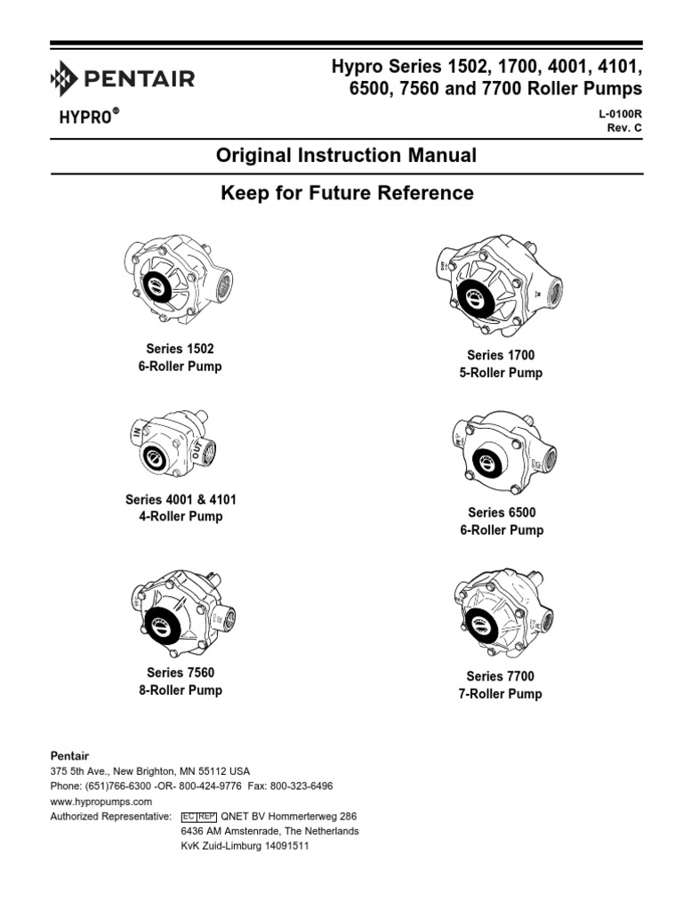 Hypro Roller Pump Manual | PDF | Pump | Physical Sciences