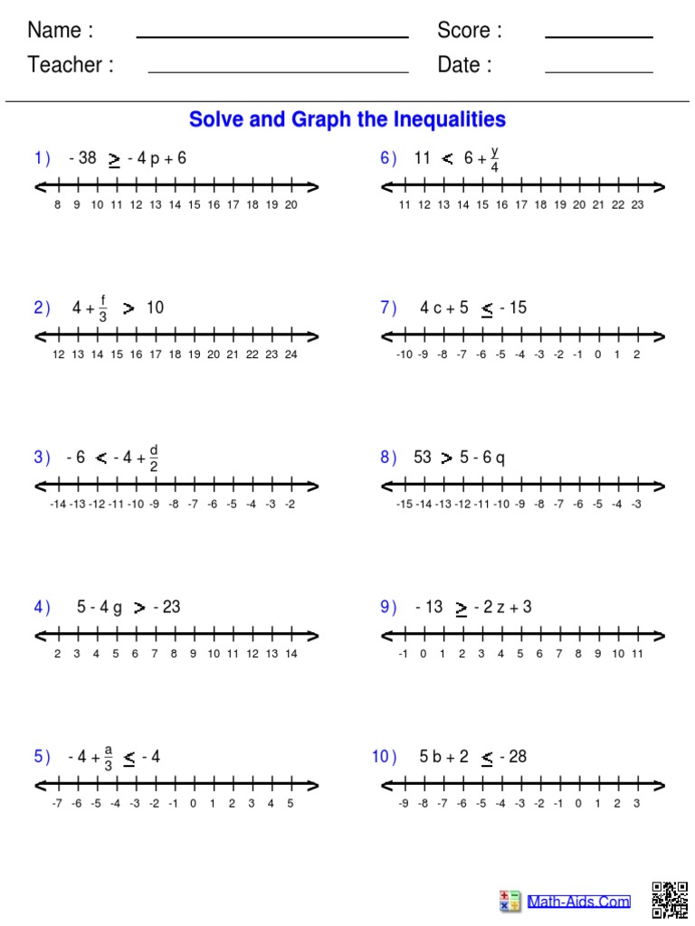 Solve and Graph The Inequalities | PDF