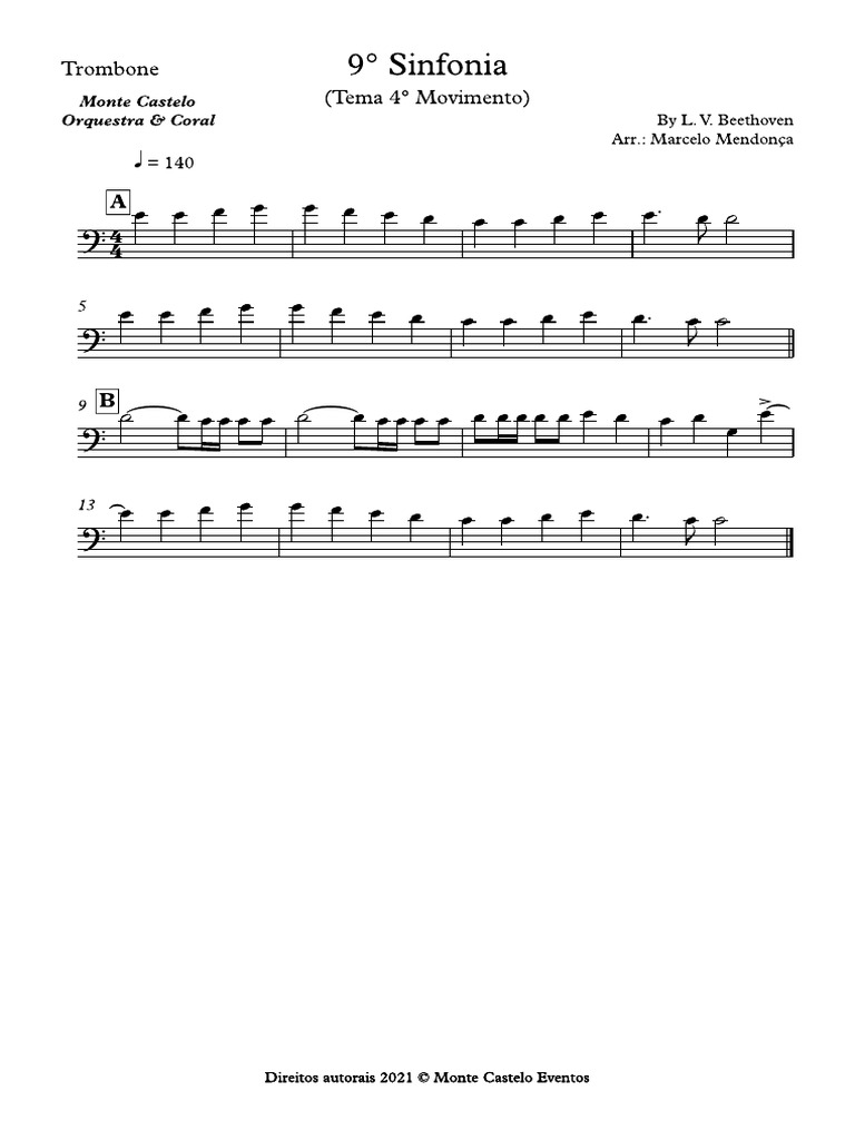 9° Sinfonia (MCE) Trombone | PDF