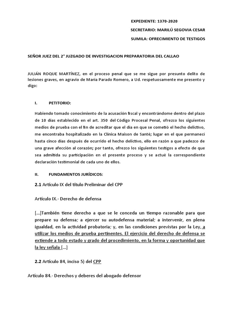 Escrito Modelo | PDF | Procedimiento Criminal | Gobierno