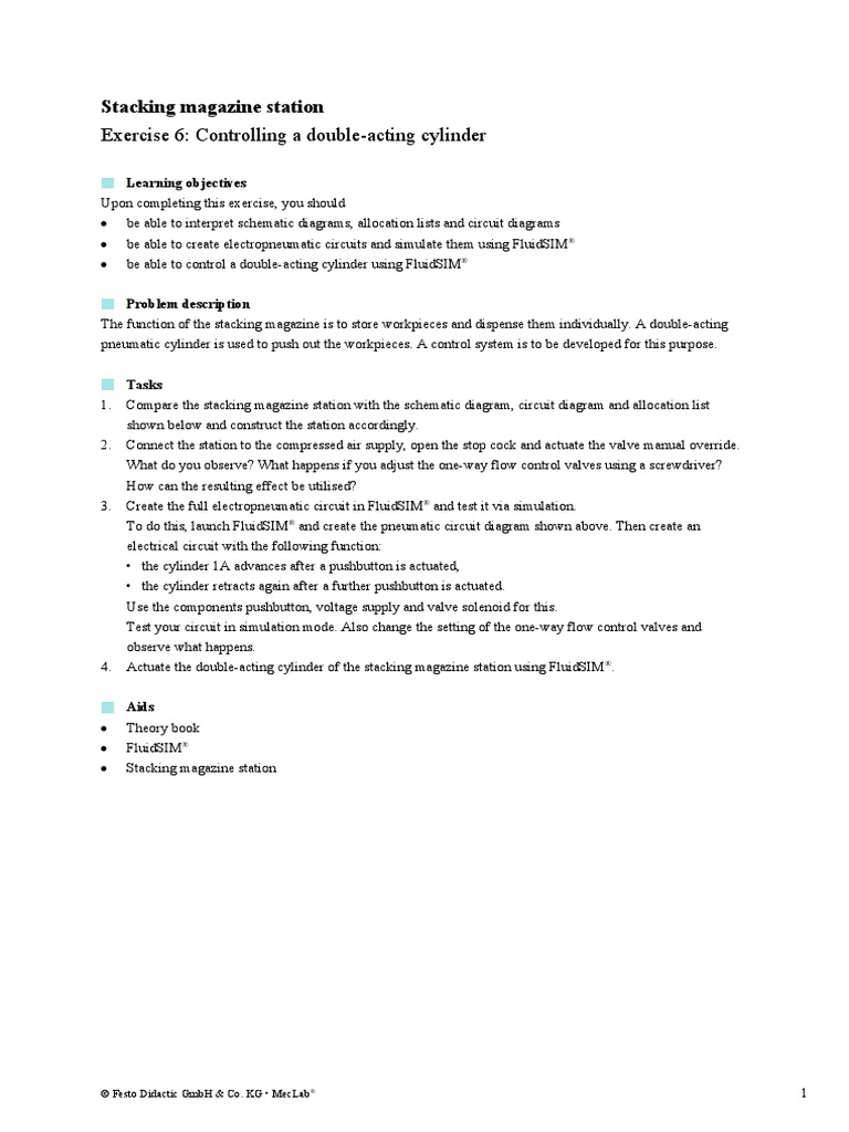 Stacking Magazine Exercise 06 | PDF | Valve | Electrical Engineering