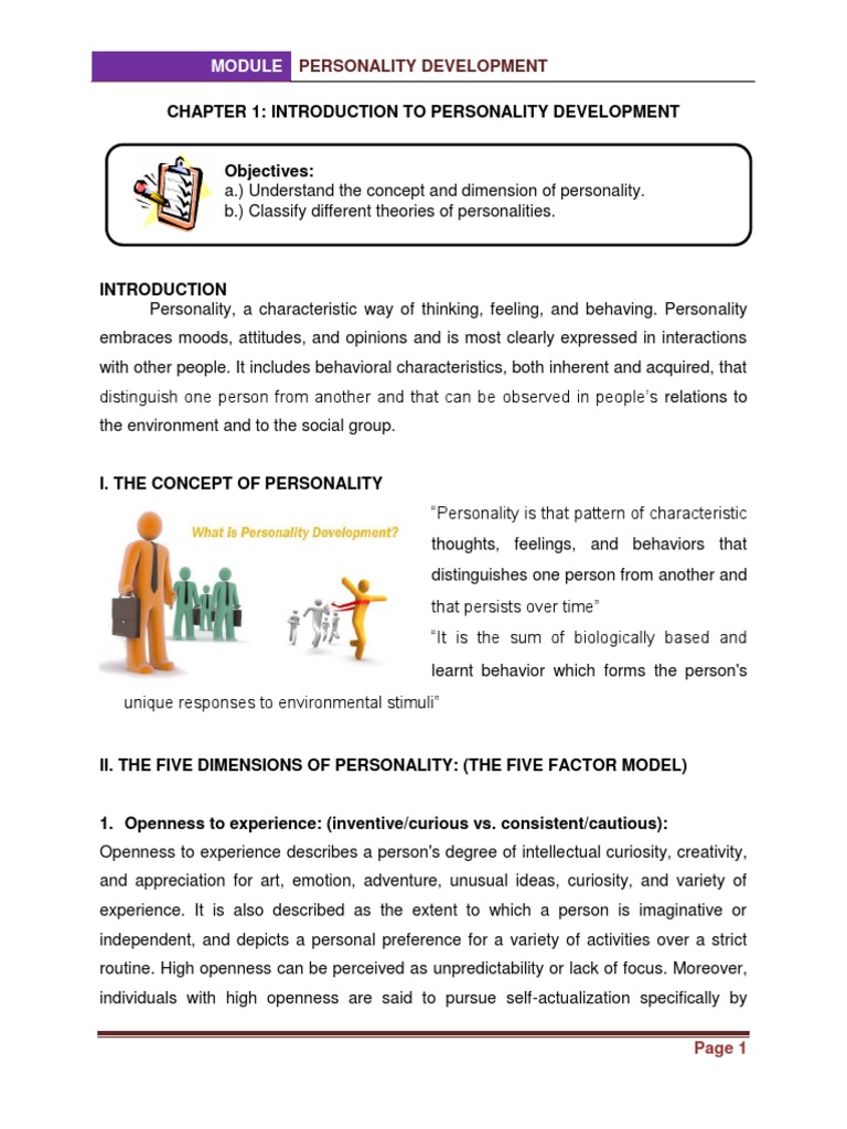 Chapter 1 - Intro To Personality Development | Download Free PDF | Id ...