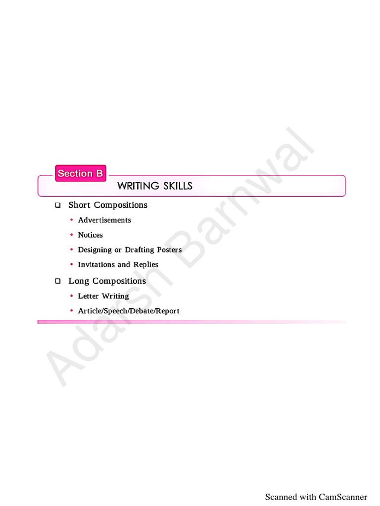 Writing Section - B - Watermarked | PDF