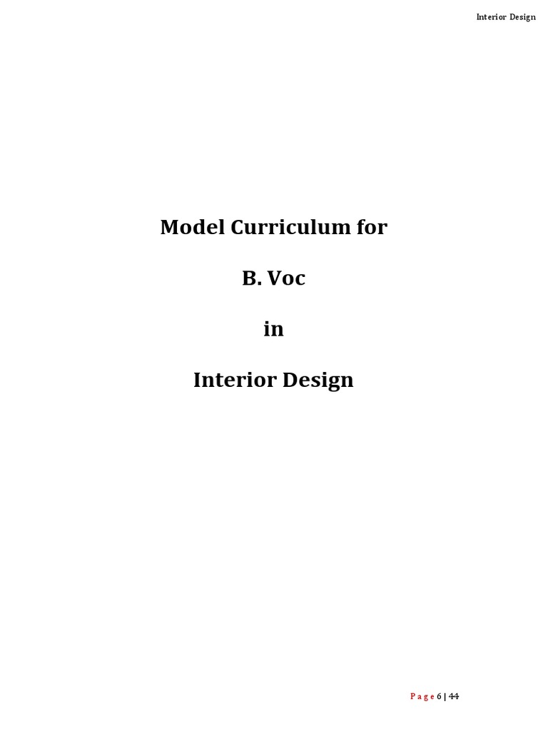 B.Voc Interior Design | PDF | Lighting | Design