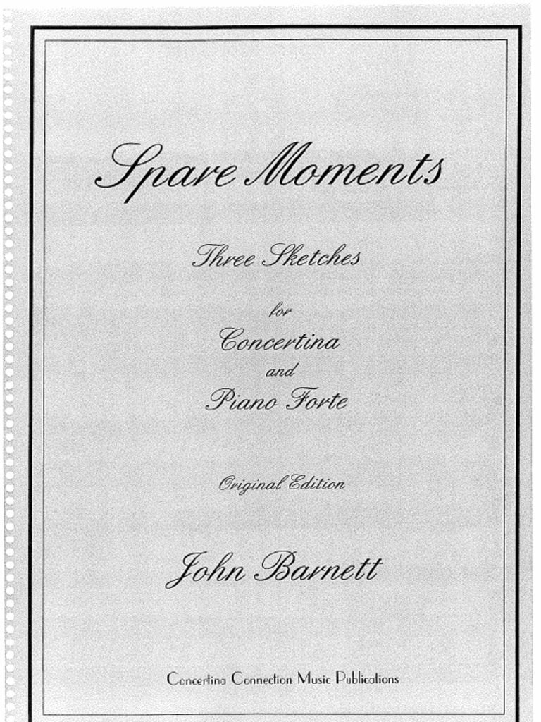 Barnett - Spare Moments para Concertina y Piano | PDF