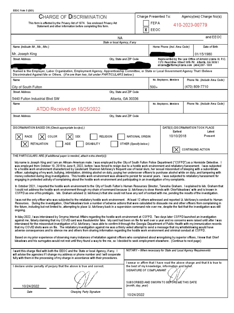 EEOC Joseph King | PDF | Equal Employment Opportunity Commission ...