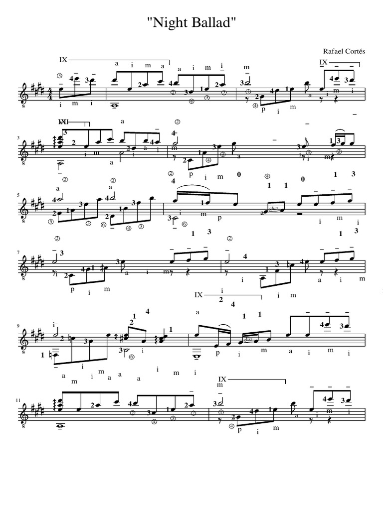 Night Ballad Cortes | PDF