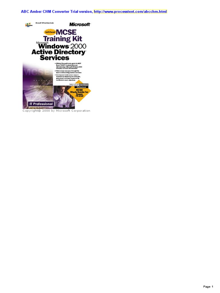 70-217 Windows 2000 Active Directory Services | PDF | Group Policy ...