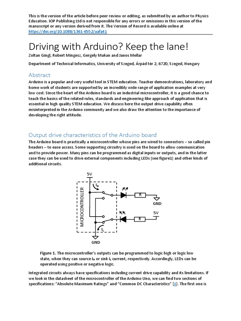 Driving With Arduino | PDF | Arduino | Integrated Circuit Driving With Arduino | PDF | Arduino | Integrated Circuit