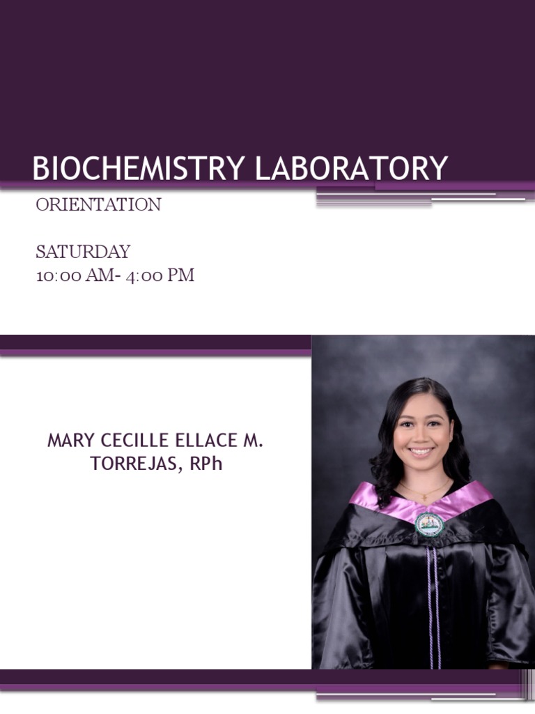 Biochemistry Laboratory Orientation Face To Face | PDF | Laboratories ...