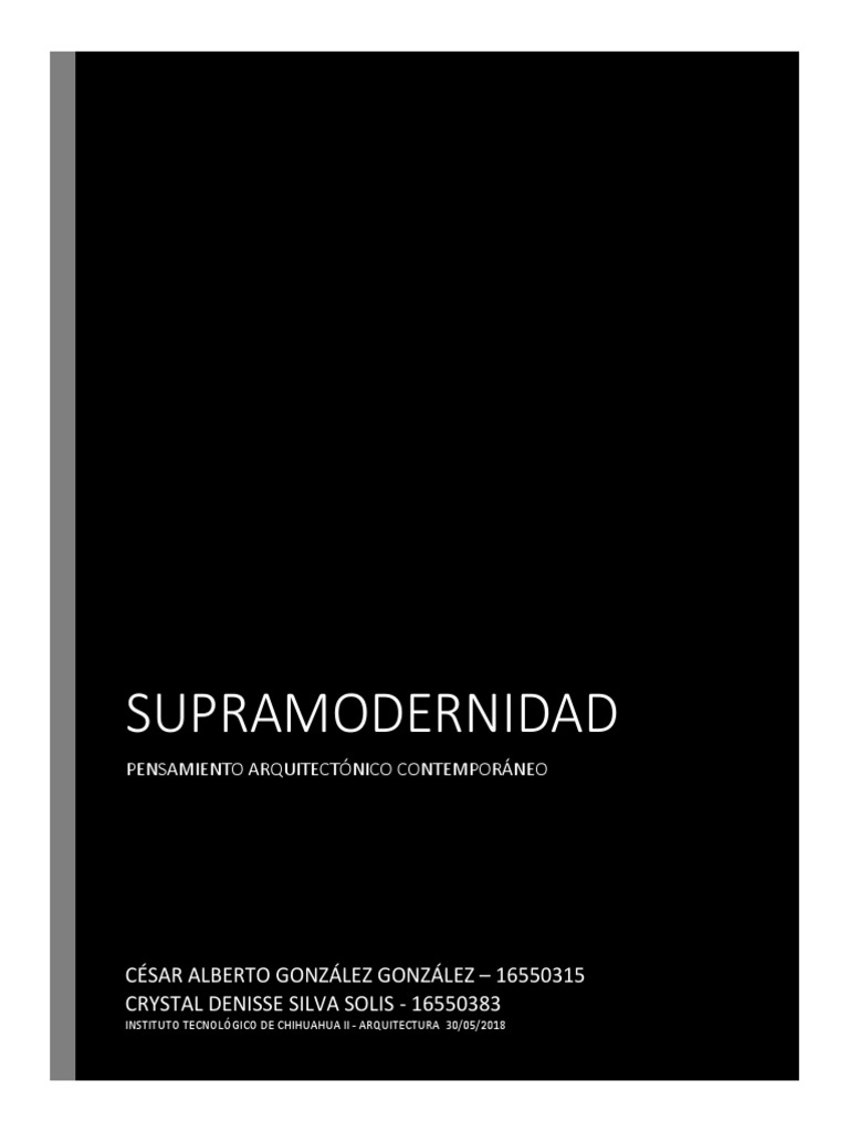 Supramodernidad en Arquitectura Contemporánea | PDF | Estética