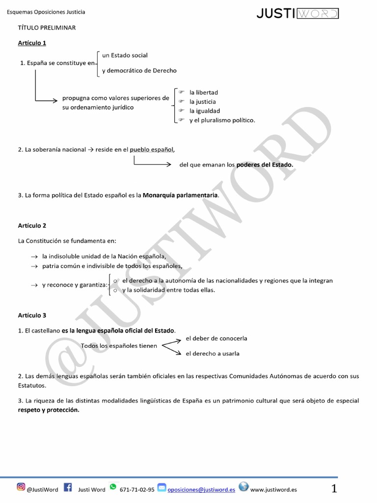 Título Preliminar. Esquema | PDF