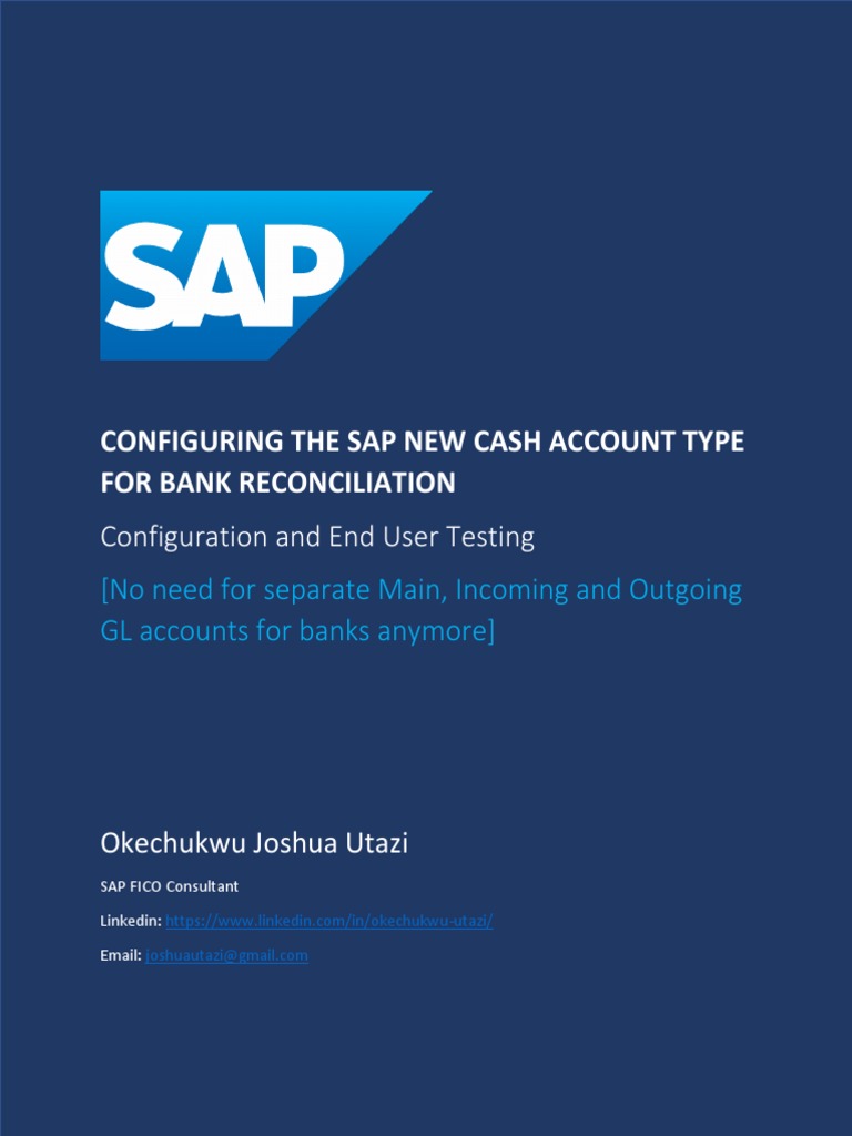 Sap New Cash Account Type | PDF | Cheque | Payments
