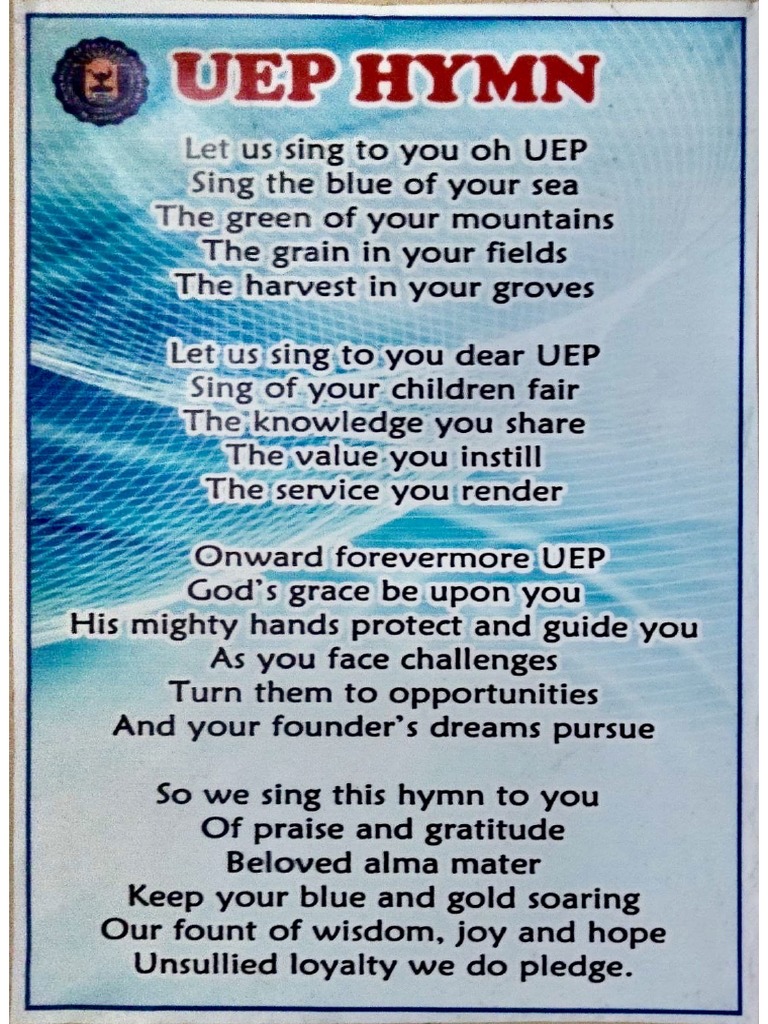 UEP-Hymn-UEP-Quality-Policy | PDF