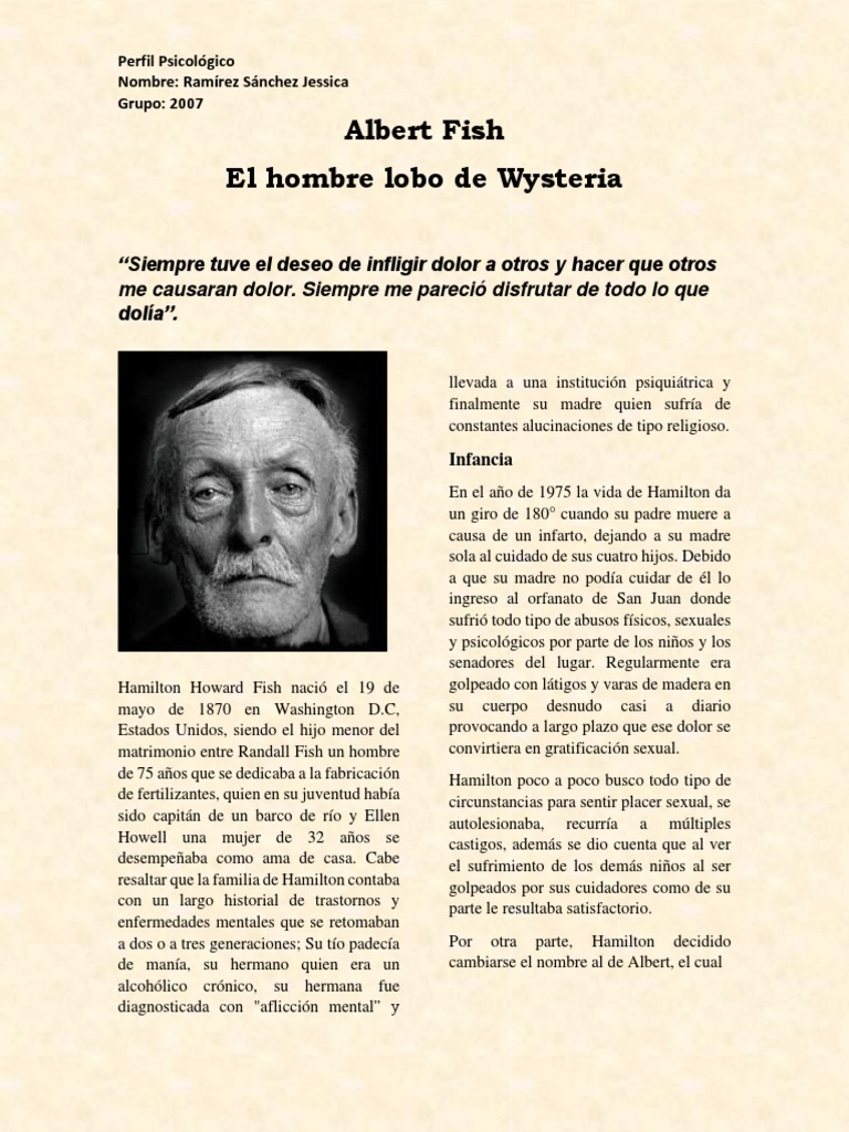 Albert Fish - Perfil Psicológico. | PDF