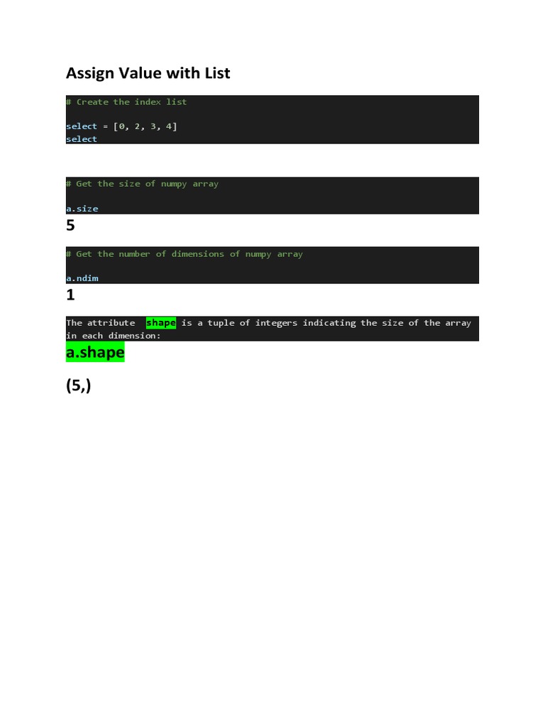 Assign Value With List PDF