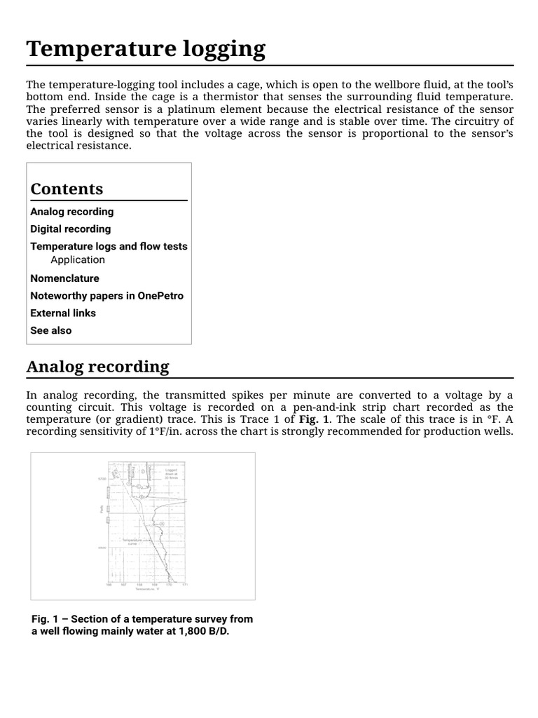 Temperature Logging - PetroWiki | PDF | Gases | Pressure