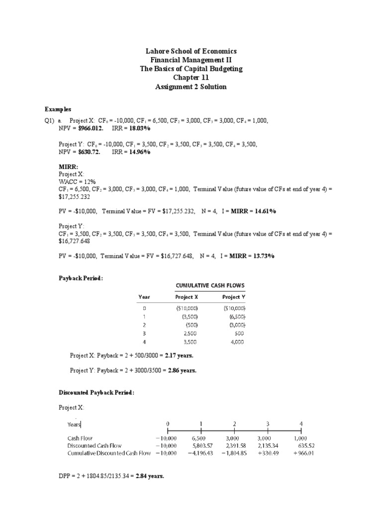 FM II Assignment 2 Solution W22 | PDF