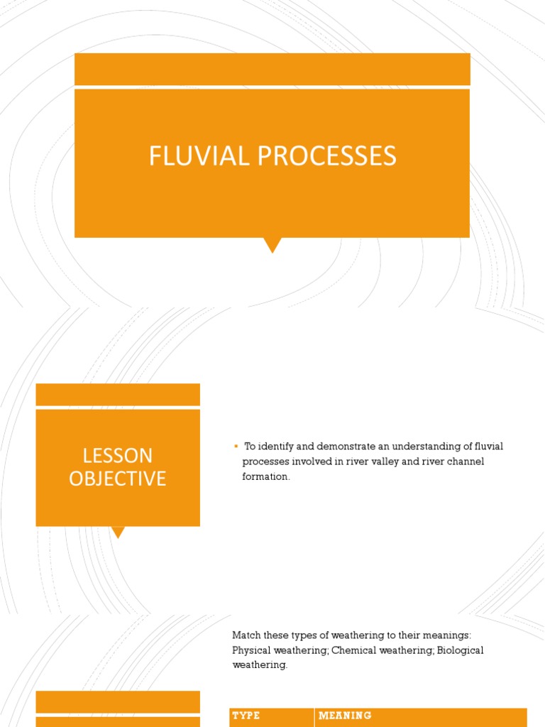 Understanding Fluvial Processes | PDF | Erosion | Weathering