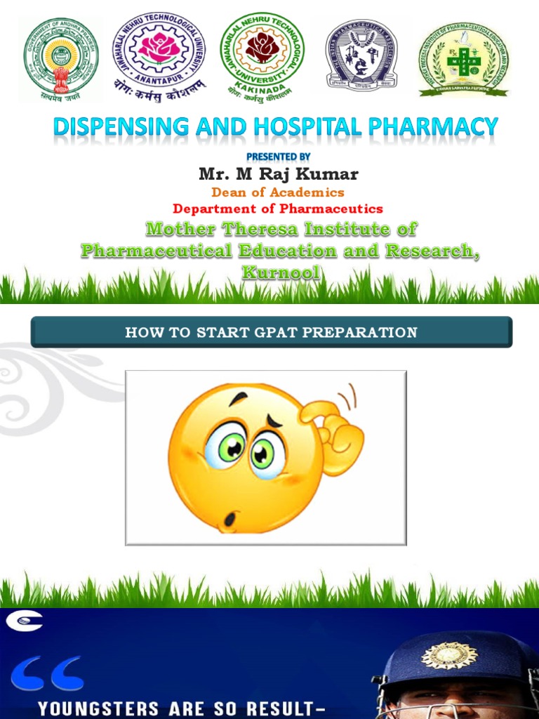 Mr. M Raj Kumar: Department of Pharmaceutics | PDF | Mass Concentration ...