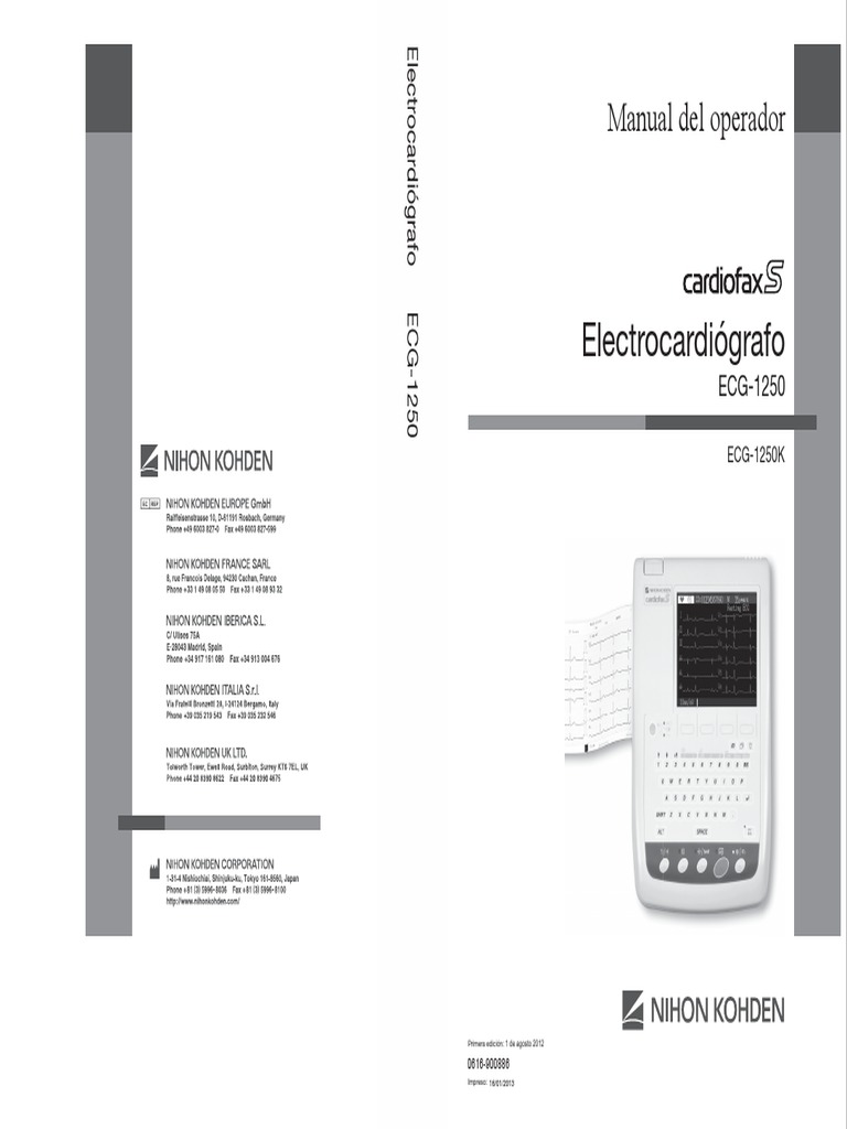 ECG1250 Spa OM | PDF | Radio | Electrocardiografia