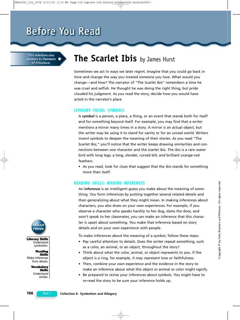 The Scarlet Ibis | PDF