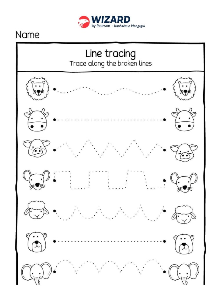 Line Tracing Preschool Activity Sheet Level 1 4g | PDF