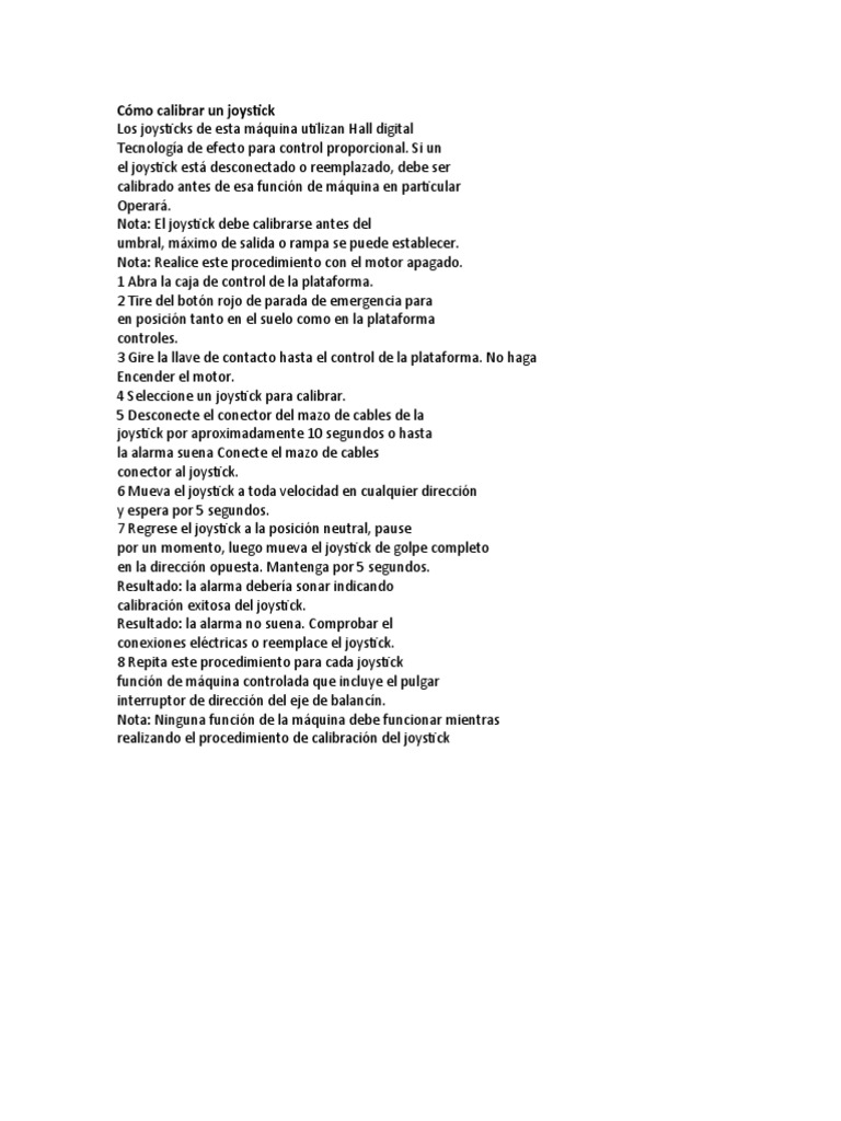 Joystick Calibration | PDF | Palanca | Calibración
