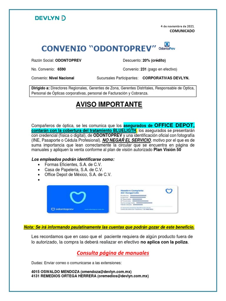 Convenio Odontoprev y Descuentos Devlyn | PDF | Finanzas y dinero