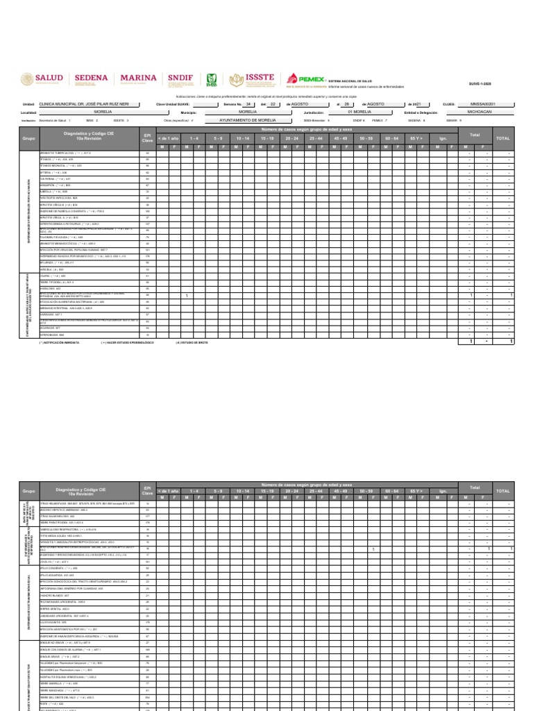 Formato Suive 1 2020 22 28 Agosto 2021 S34 Pdf Infección