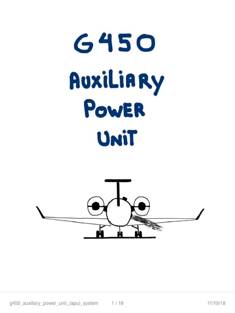g450 Auxiliary Power Unit (Apu) System | PDF