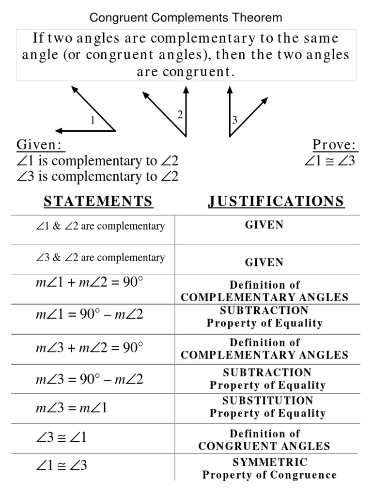 Congruent Complements | PDF